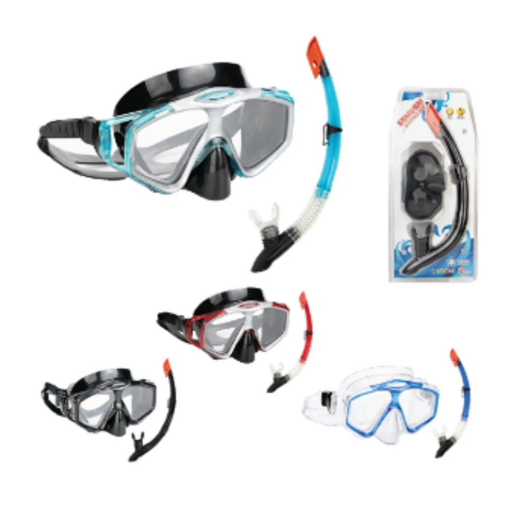 Samurai Xena Maske & Elite Şnorkel Siyah