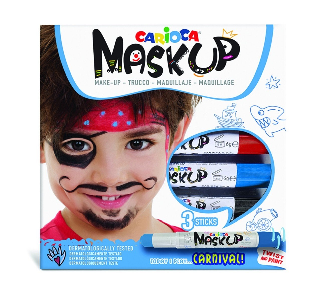 Carioca Mask Up Yüz Boyası 3 Renk Carnival