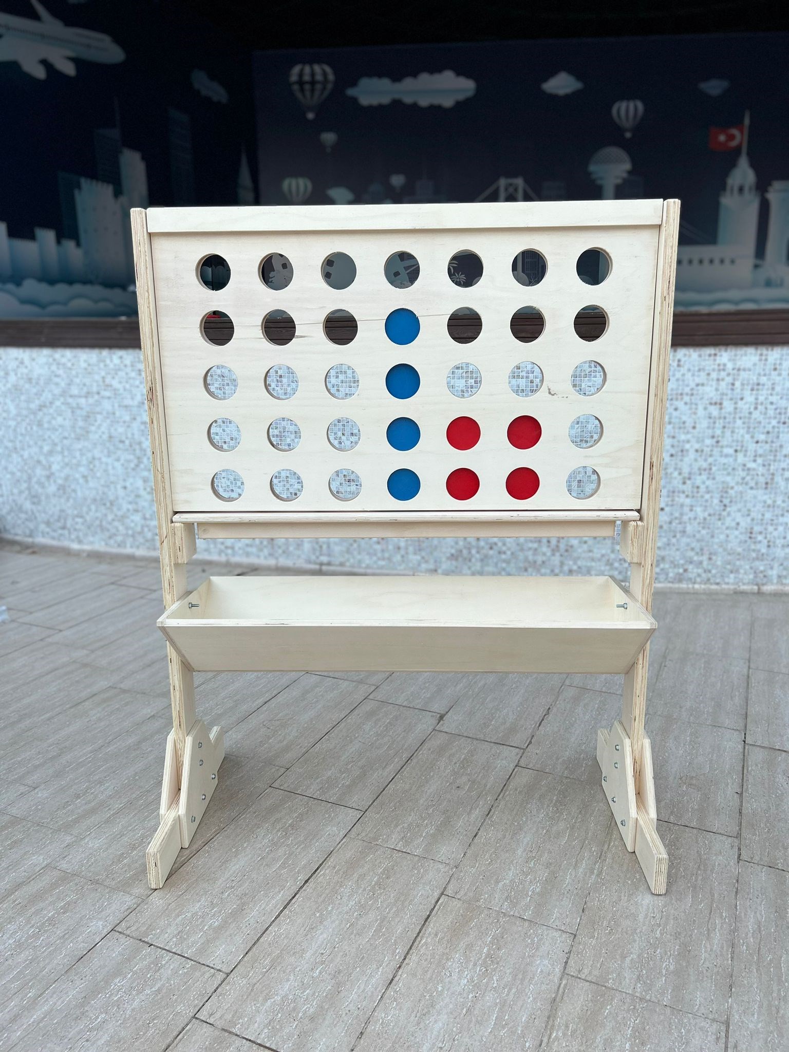 Four In a Row - Ahşap Connect 4 Oyunu