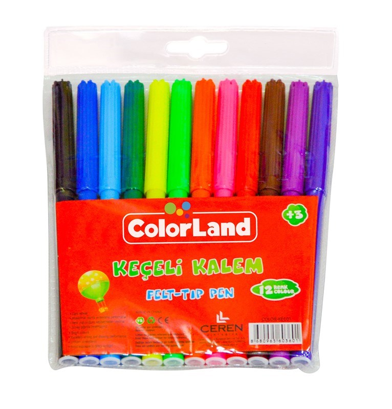 Colorland Keçeli Kalem 12 Renk