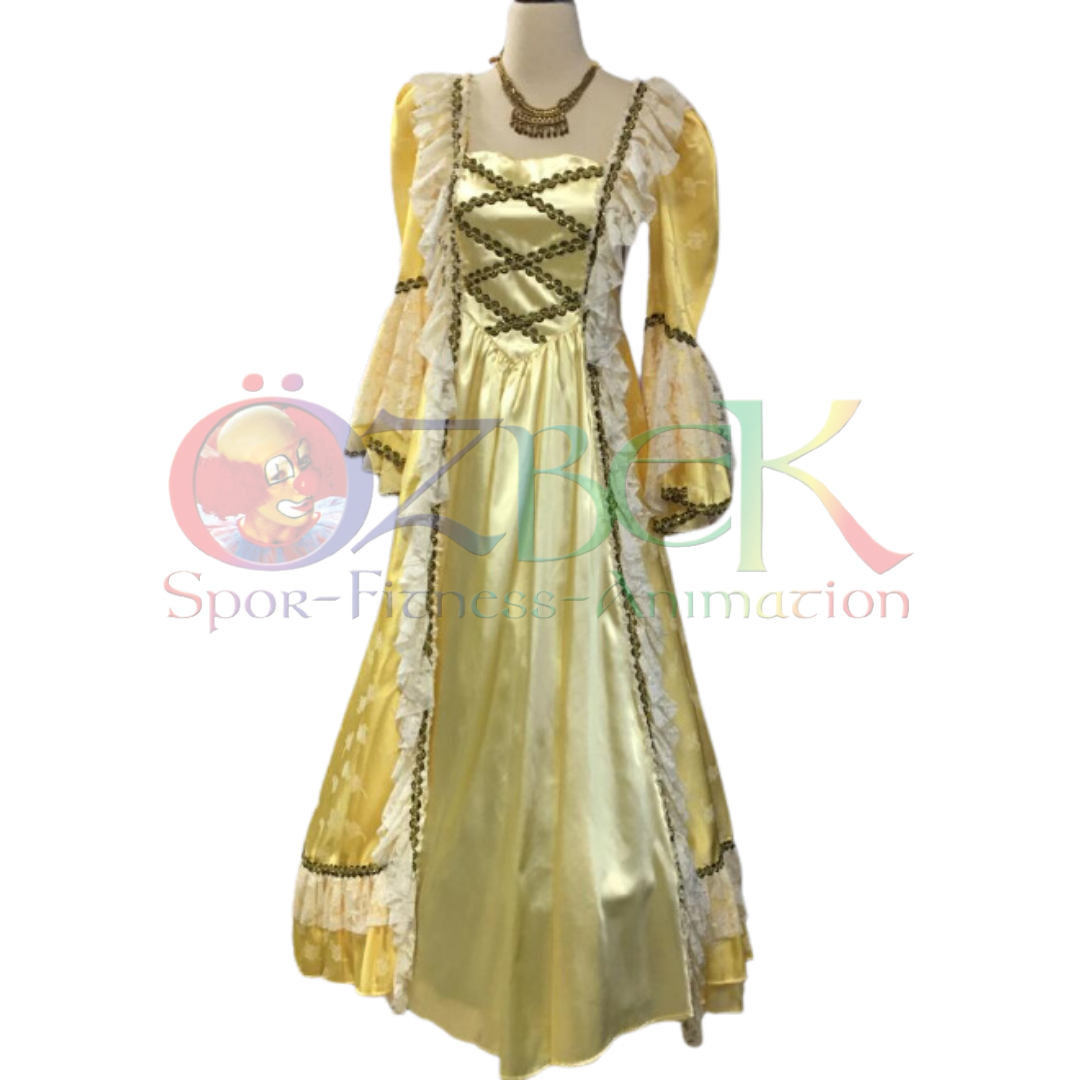 Barok Dönemi Kadın Kostümü - Sarı