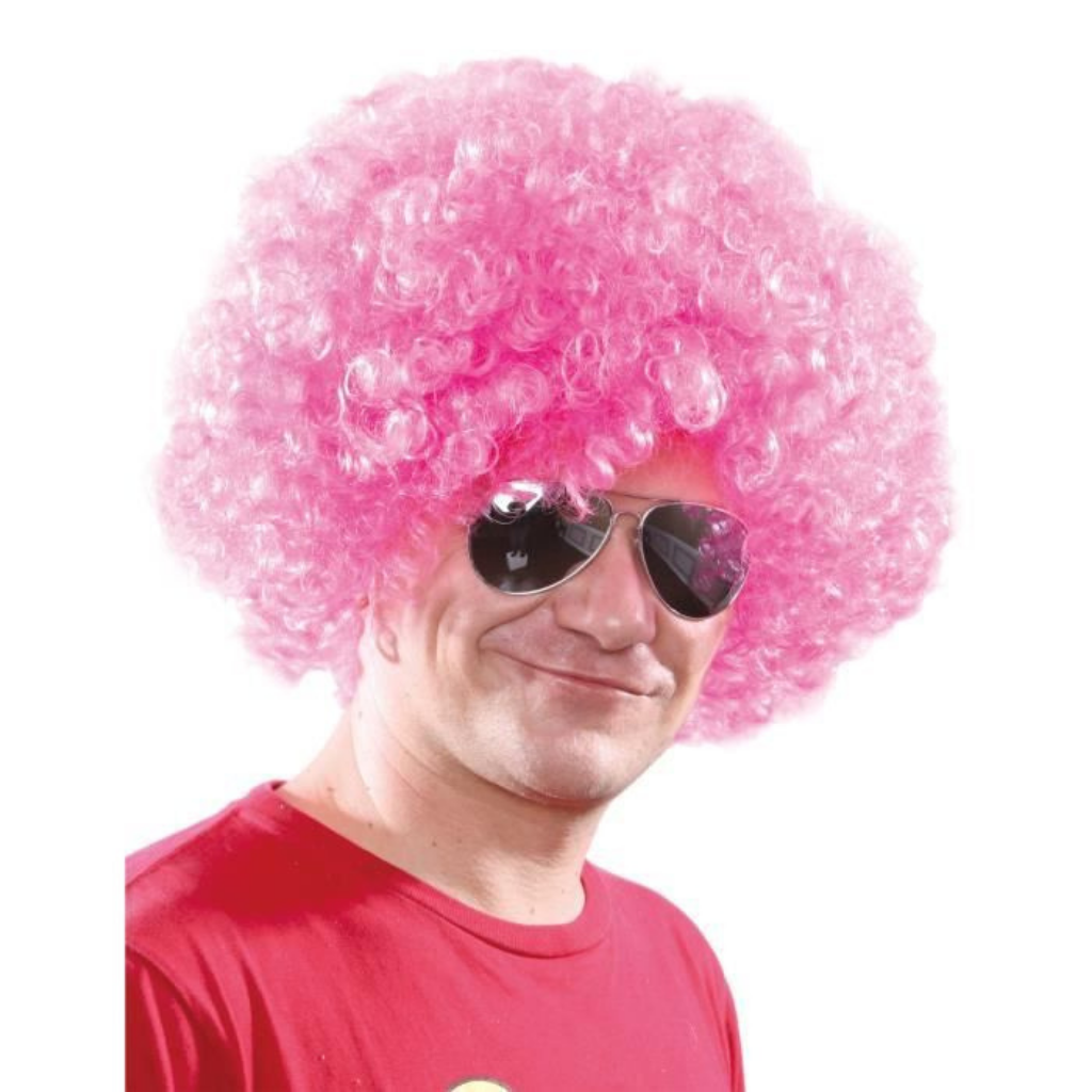 Kıvırcık Afro Bonus Peruk Açık Pembe