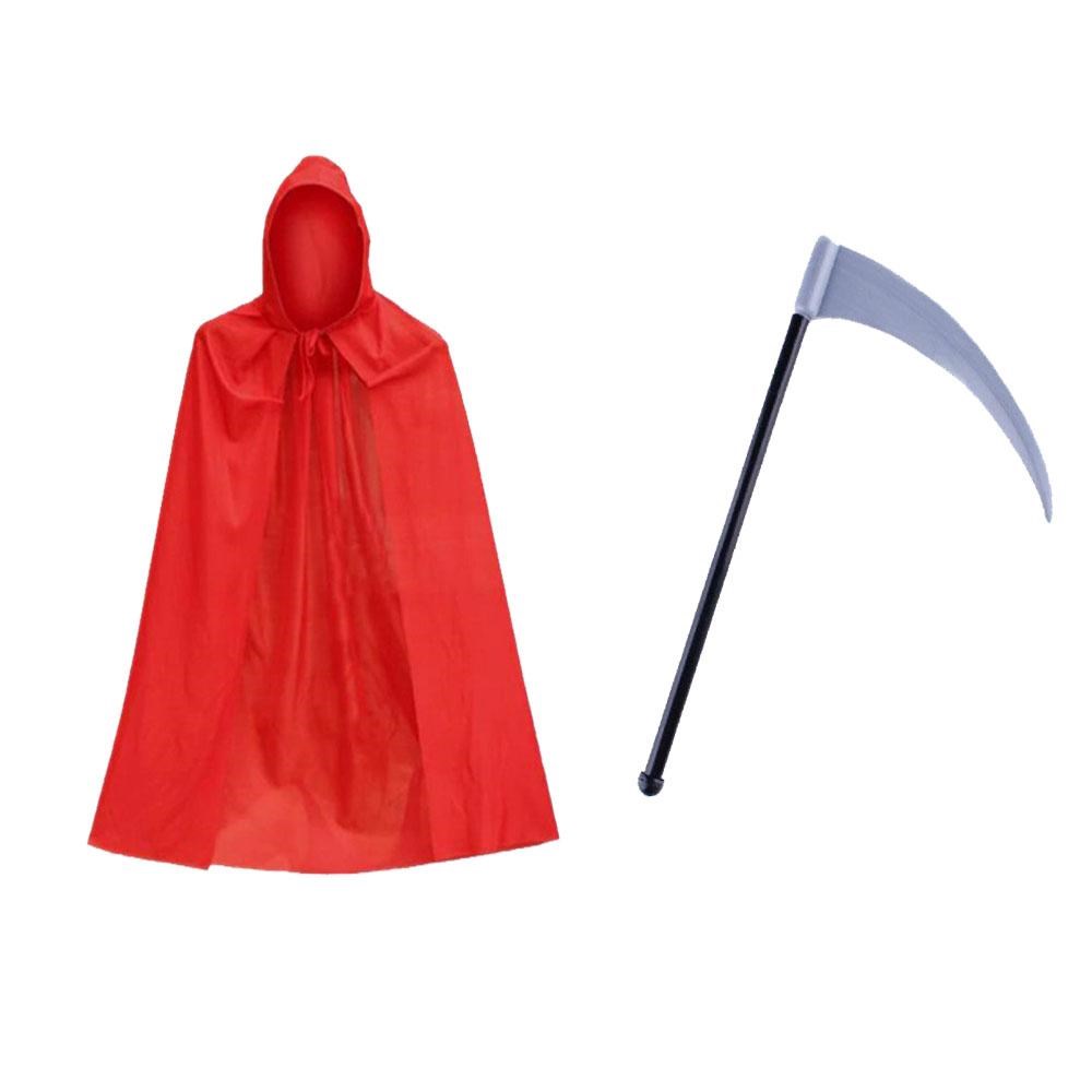 Kırmızı Cellat Pelerini ve Cellat Tırpanı